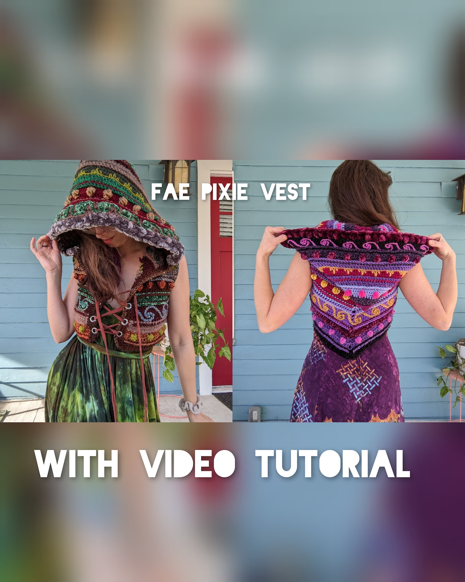 PATTERN: Fae Pixie Vest / Crochet Hooded Vest / PDF Download - Etsy Australia