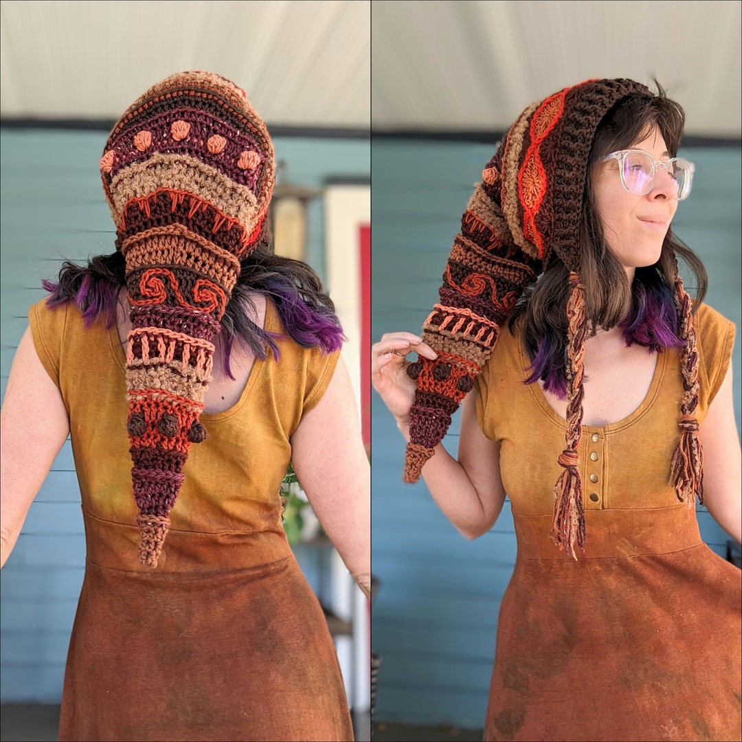 Pattern: Fable Beanie / Long Pixie Tail / Pointed Fairy Hat / Crochet ...