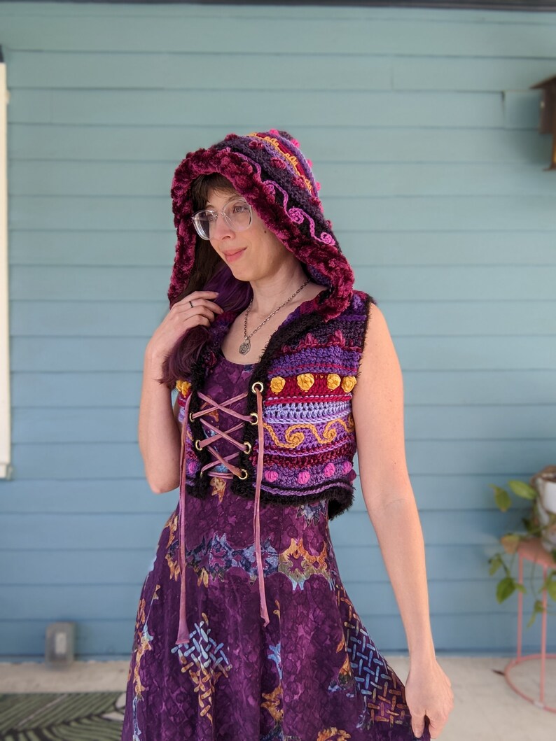 PATTERN: Fae Pixie Vest / Crochet Hooded Vest / PDF Download - Etsy