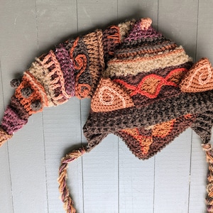 Pattern: Fable Beanie / Long Pixie Tail / Pointed Fairy Hat / Crochet ...