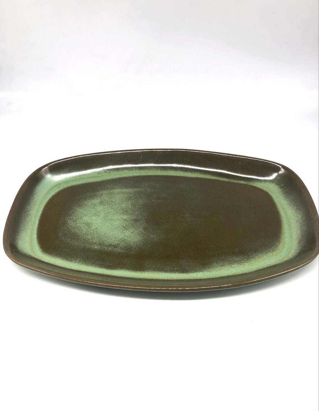 Beautiful Very Collectible Frankoma Prairie Green Long Rectangle Serving Dish. - Etsy