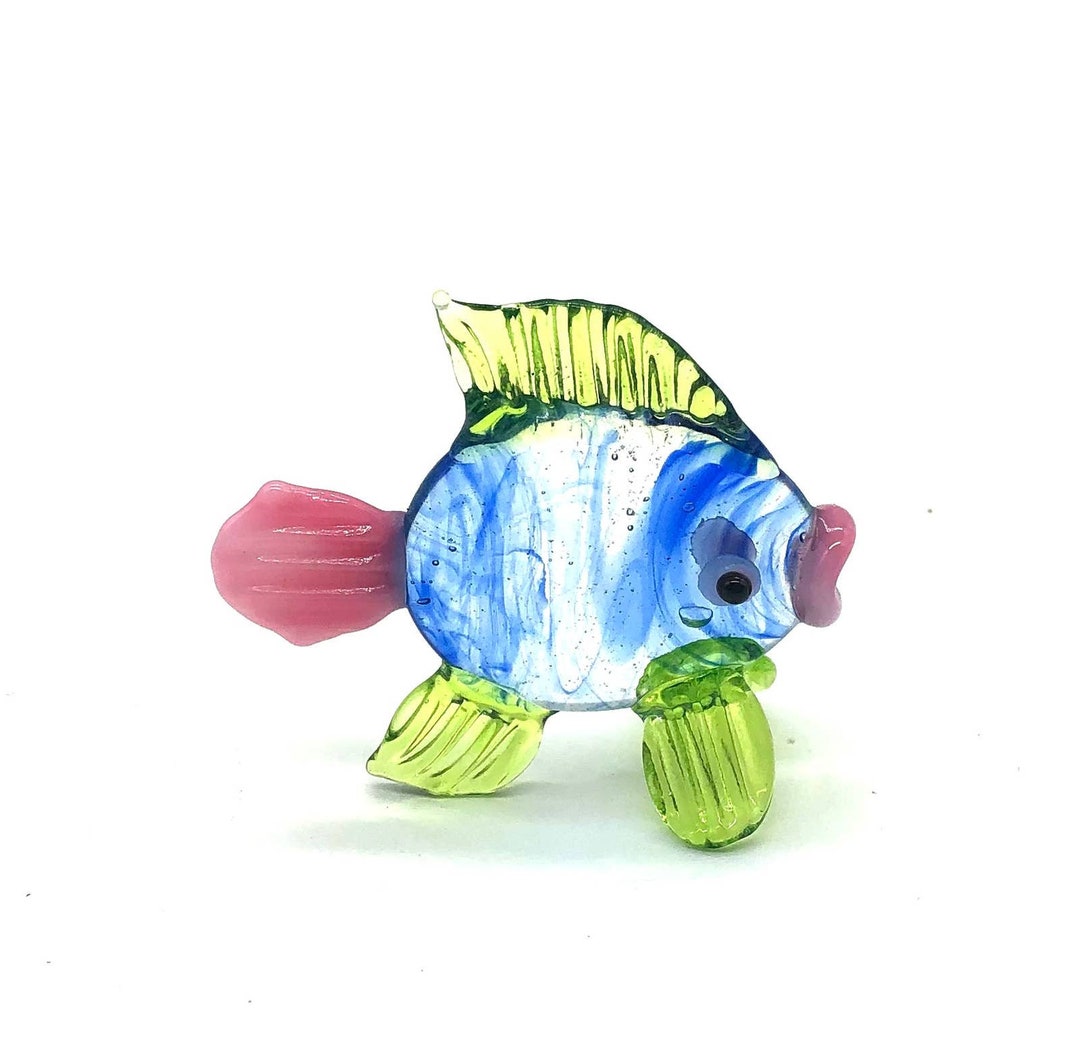 Super Cute Tiny Glass Art Fish Bright Colors Very Detailed - Etsy