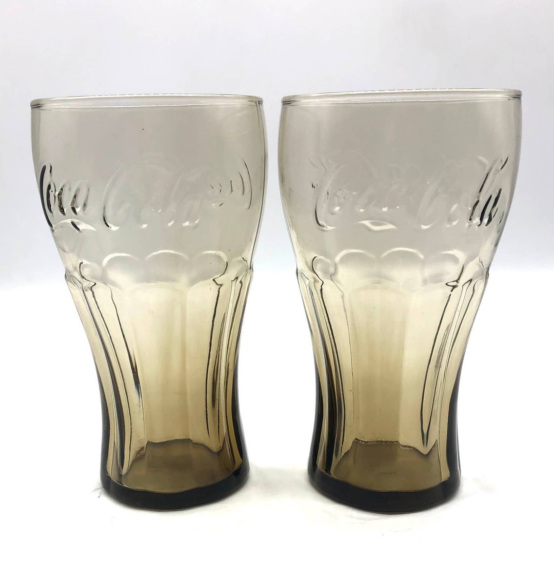 Super Cute Retro Style Coca Cola Glasses Brown Drinking Coke Soda - Etsy