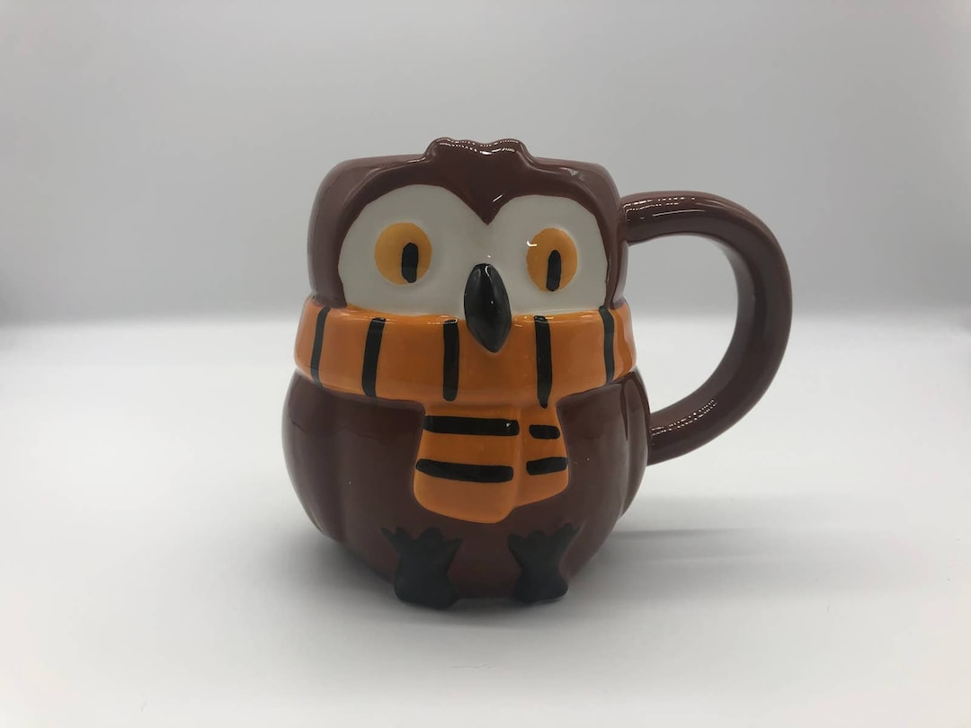 Super Cute Hyde and Eek Owl Bird With Scarf Mug Coffee Cup - Etsy