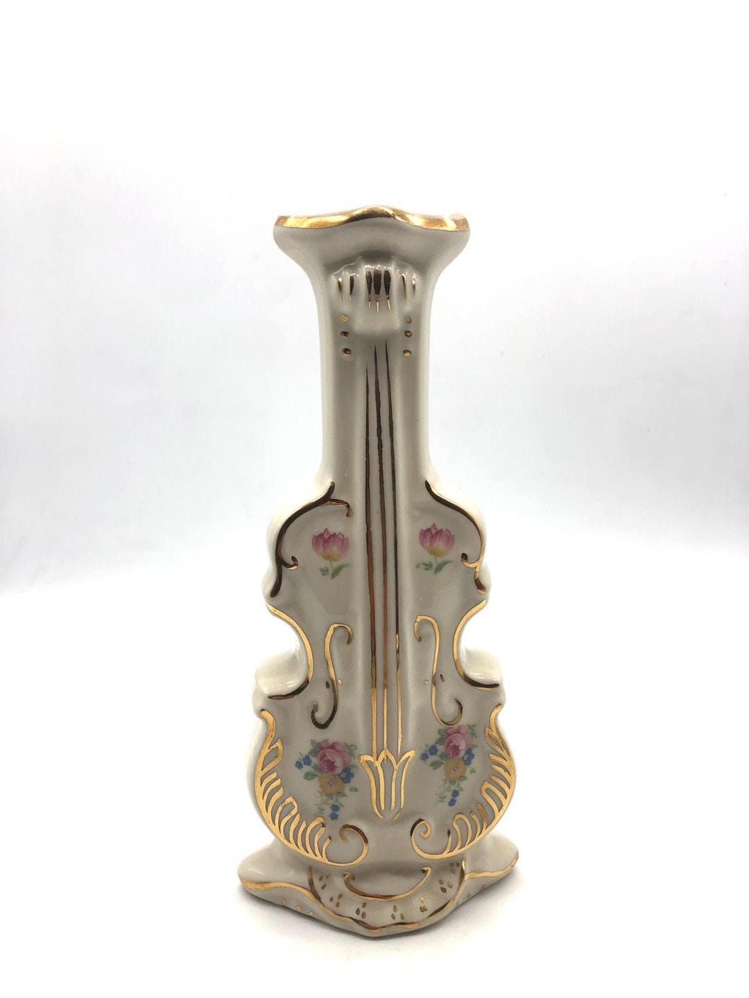 Gorgeous Vintage Cream With Gold Detailing Violin Bass Cello Wall ...