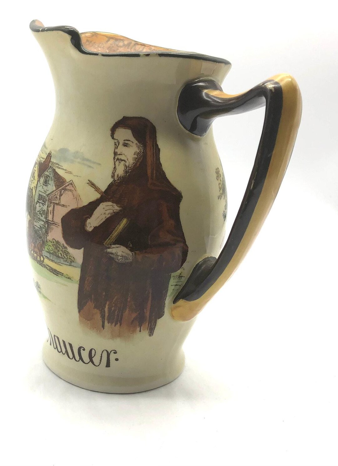 Rare Gorgeous Author Series Pitcher - Chaucer - Etsy