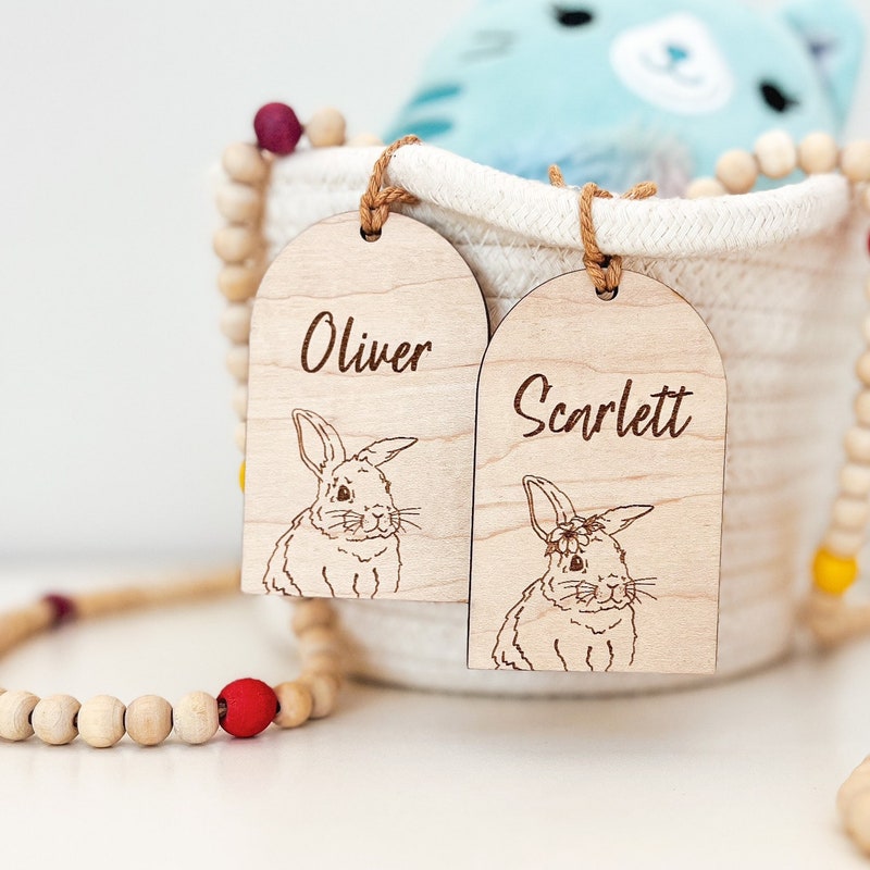 Bunny Tag Svg - Etsy