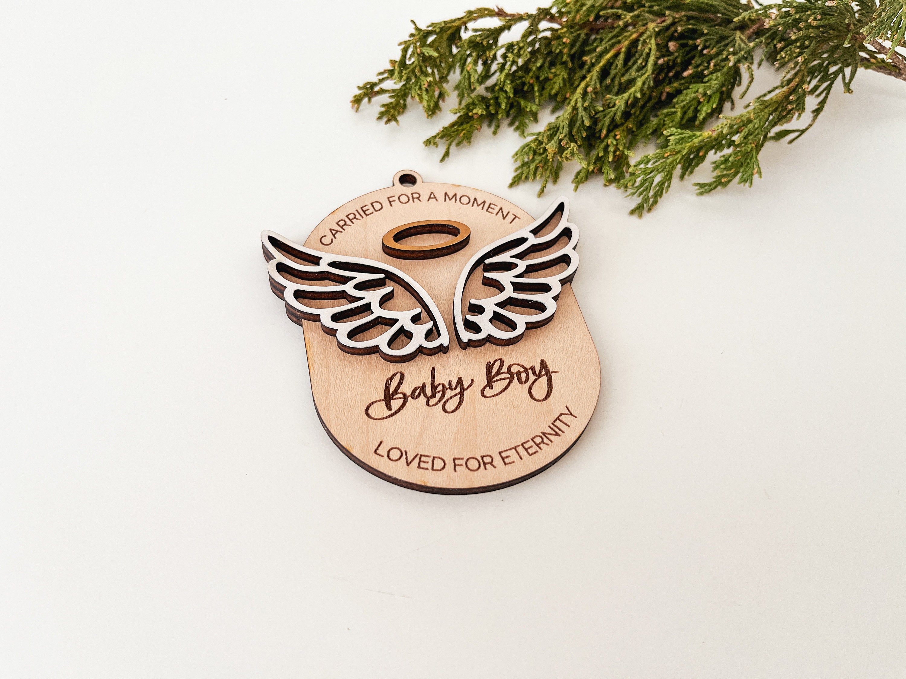 Infant Baby Loss Memorial Ornament SVG Laser Cut File, Miscarriage ...