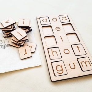DIGITAL CVC Word Board SVG, Educational Laser Cut Glowforge Files ...
