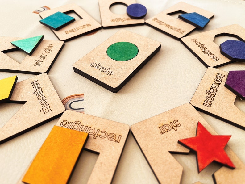 DIGITAL Shape Tiles Puzzles SVG Glowforge File Educational - Etsy