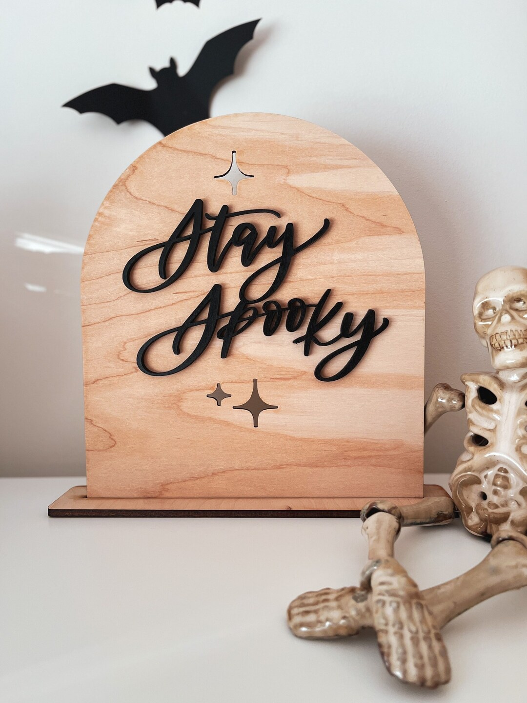 DIGITAL Halloween Trick-or-treat Stay Spooky Sign SVG Glowforge Laser ...