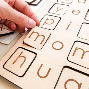 DIGITAL CVC Word Board SVG, Educational Laser Cut Glowforge Files ...