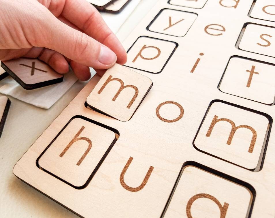 DIGITAL CVC Word Board SVG, Educational Laser Cut Glowforge Files ...