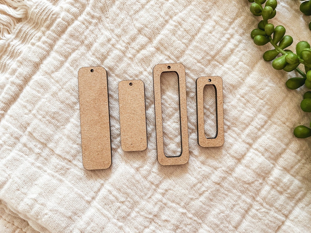 DIGITAL Rectangular Drop Earrings SVG Bundle 1, Oblong Rectangle ...