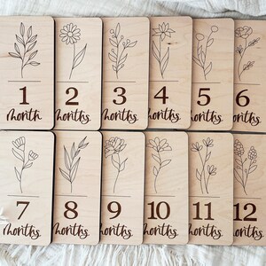 SVG Wildflower Baby Milestone Markers Laser Cut File, Scored Florals ...