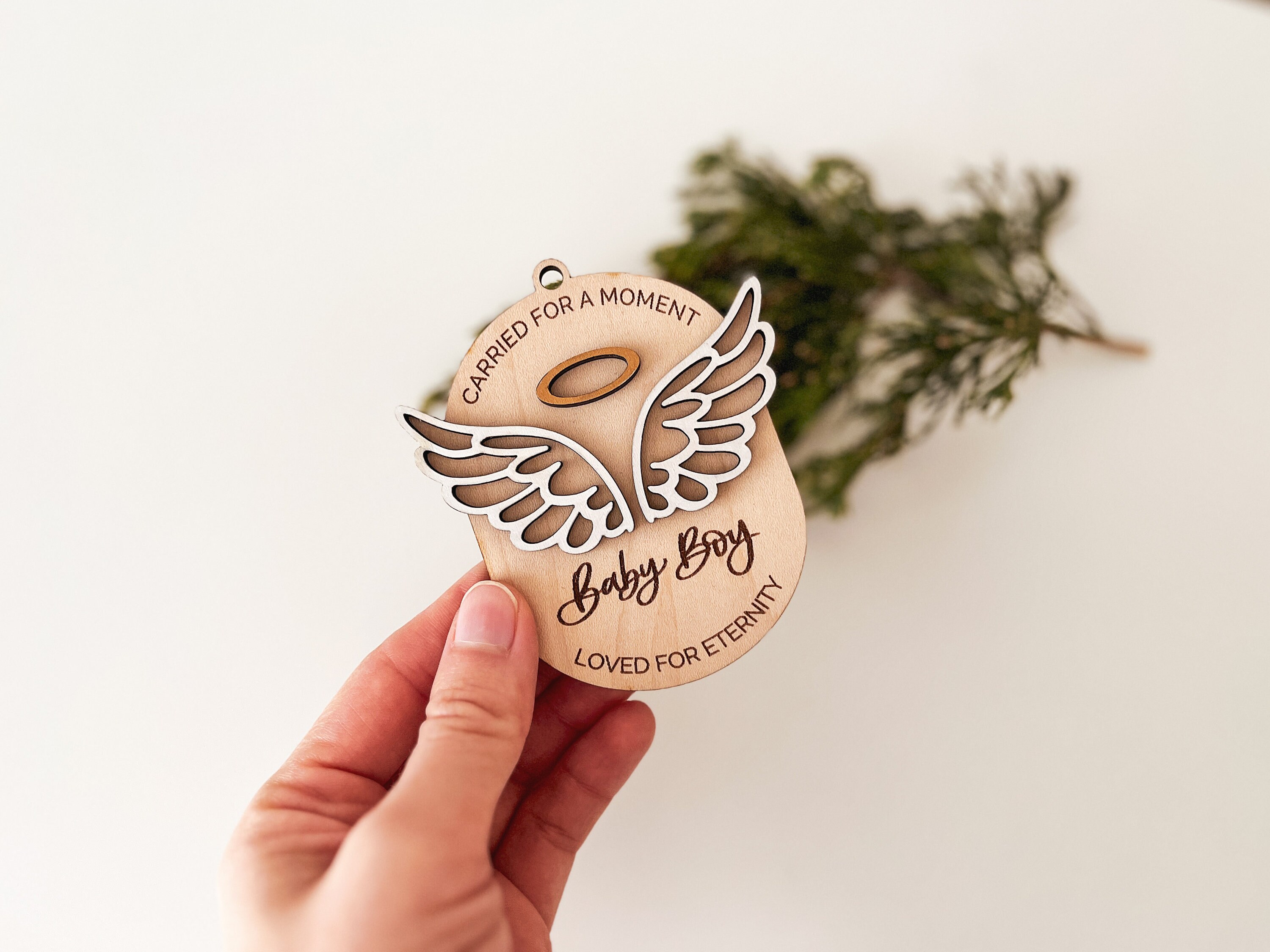 Infant Baby Loss Memorial Ornament SVG Laser Cut File, Miscarriage ...