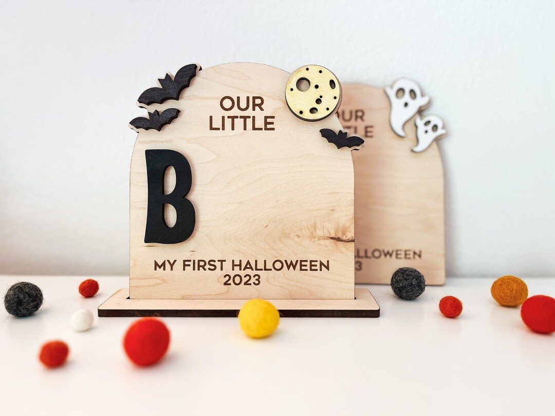 2024 Set 2 Our Little Boo Footprint Sign SVG Laser Cutting Files, Baby ...