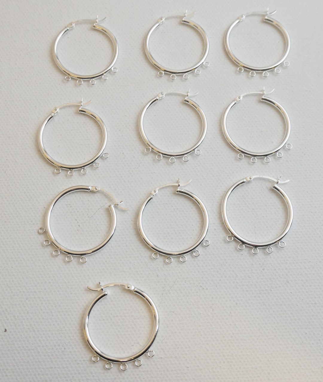 5 Loop Chandelier Hoop Earrings in Sterling Silver - Silver Supplies ...