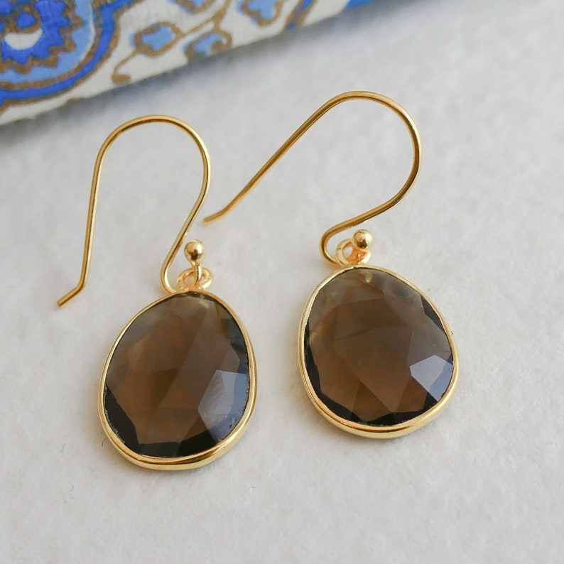 Smoky Quartz Earring for Office Wear Wear Every Day Jewelry for Work ...