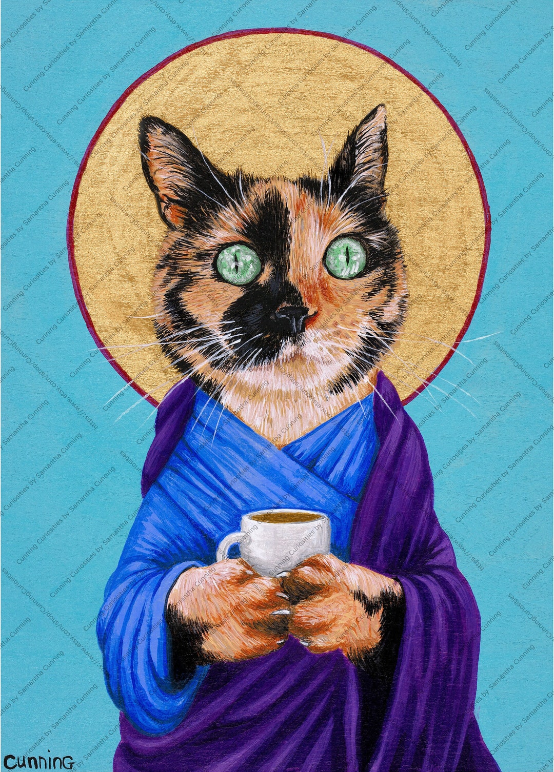 Saint Kitty of Warm Drinks and Snuggles - Etsy
