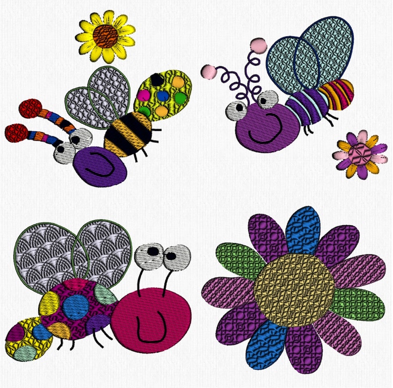 Cute Bugs Machine Embroidery Designs - Etsy