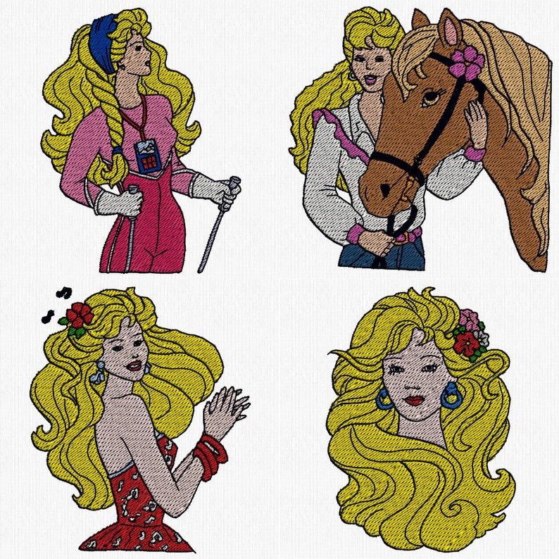 Barbie Machine Ebroidery Designs - Etsy