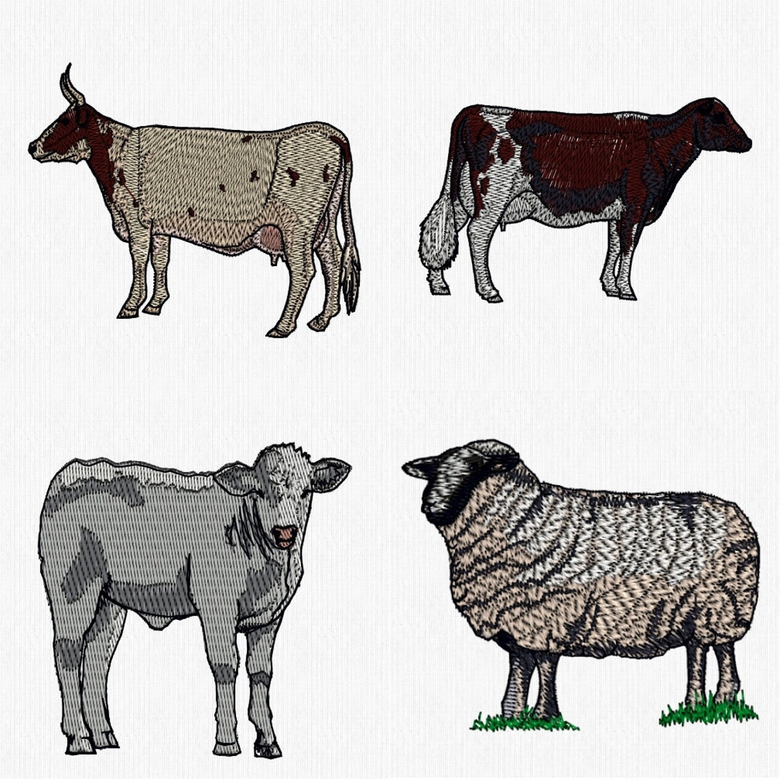 Farm Animals 1 Machine Embroidery Designs - Etsy