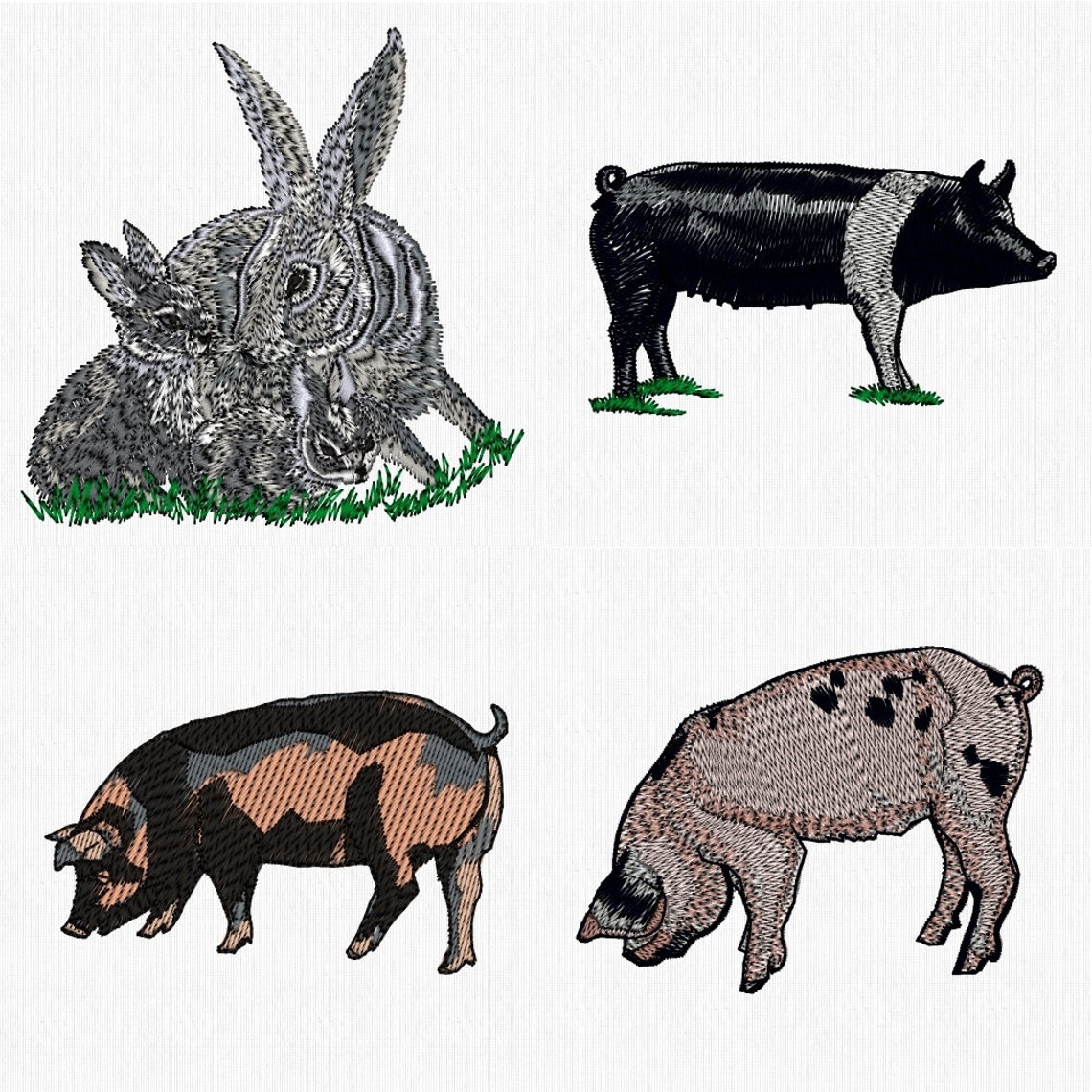 Farm Animals 1 Machine Embroidery Designs - Etsy