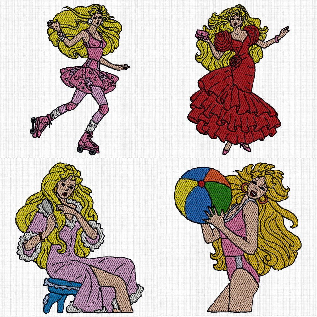 Barbie Machine Ebroidery Designs - Etsy