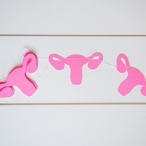 Pink Uterus Party Banner and Confetti Pack Hysterectomy Party - Etsy