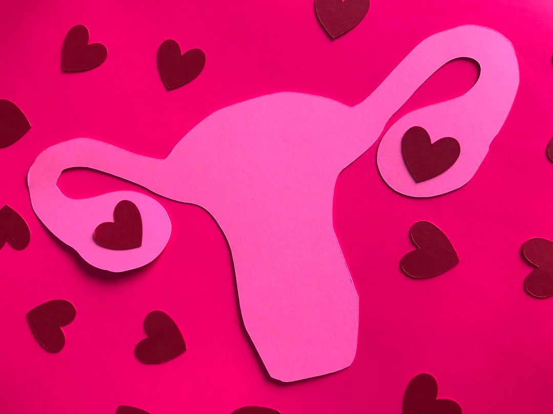 Hot Pink Uterus Banner // Heart Ovary Garland // Galentines Day ...