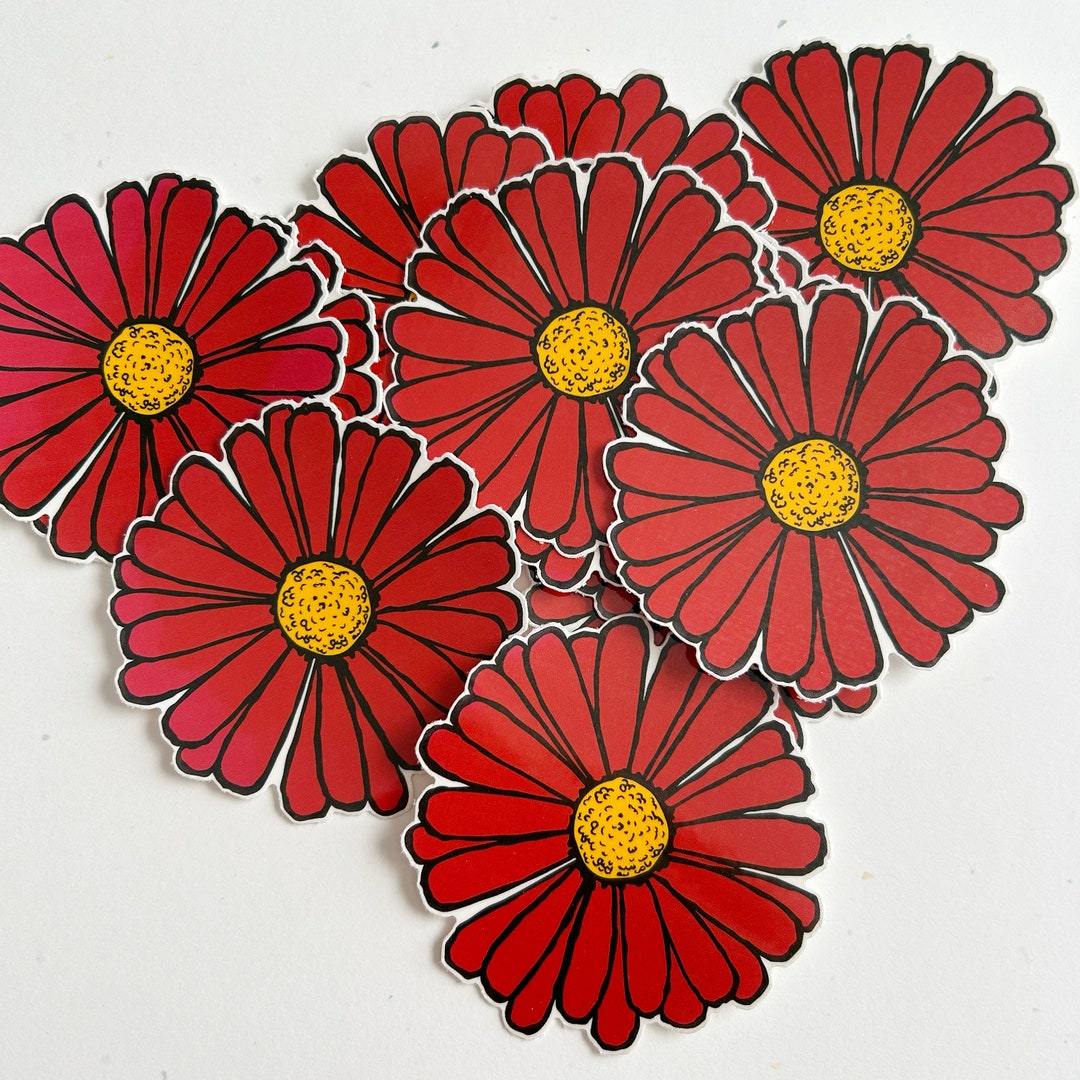 Billy Strings Red Daisy Temporary Tattoo - Etsy