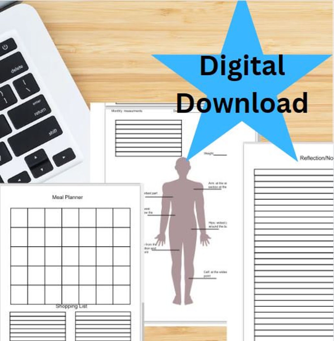 Fitness Tracker, Wellness Tracker, Wellbeing Tracker, Printable Fitness ...