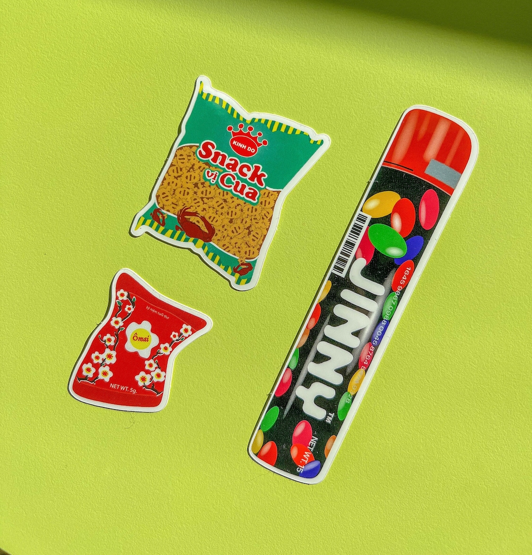 Vietnamese Food Snack Stickers, Nostalgic Saigon Art, Fun and Unique ...