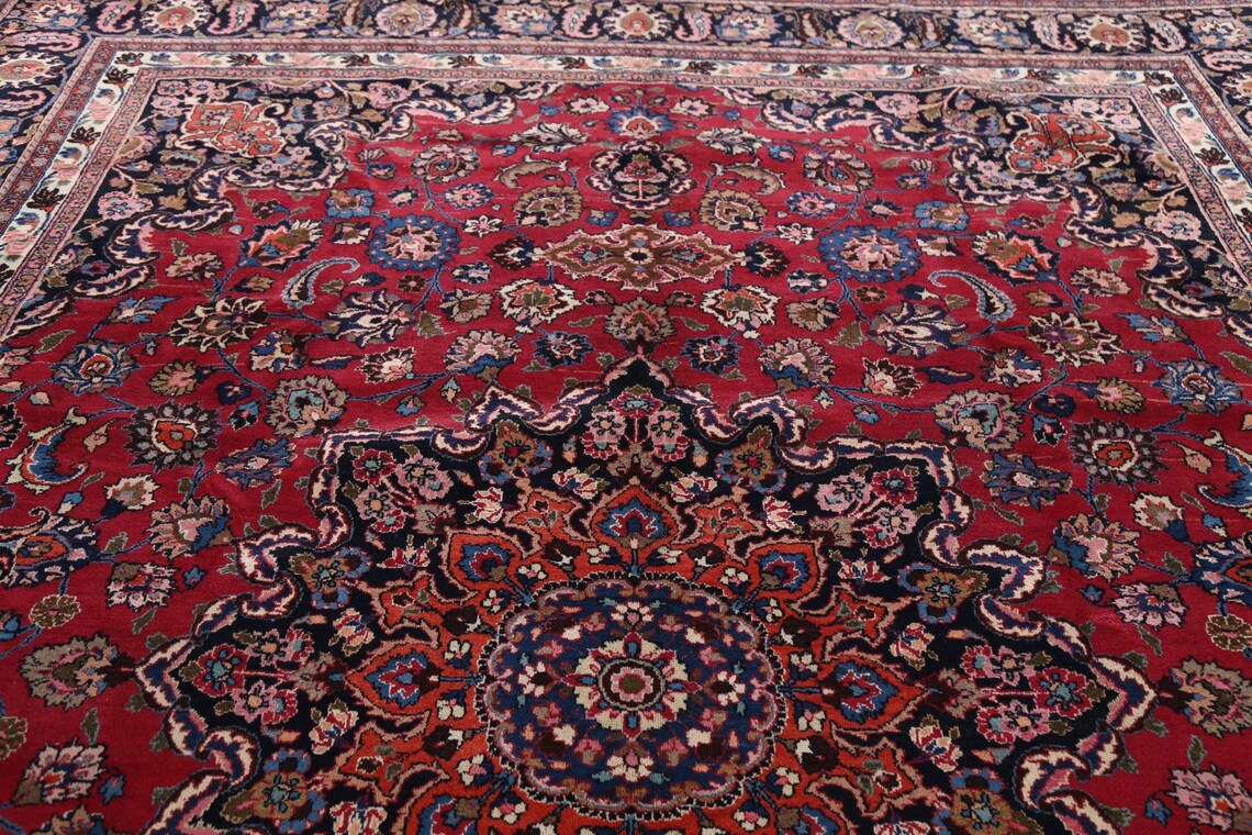 Superb 12x10 Feet Oversize Rug, Vintage Rug, Area Rug, Wool Rug, Hand ...