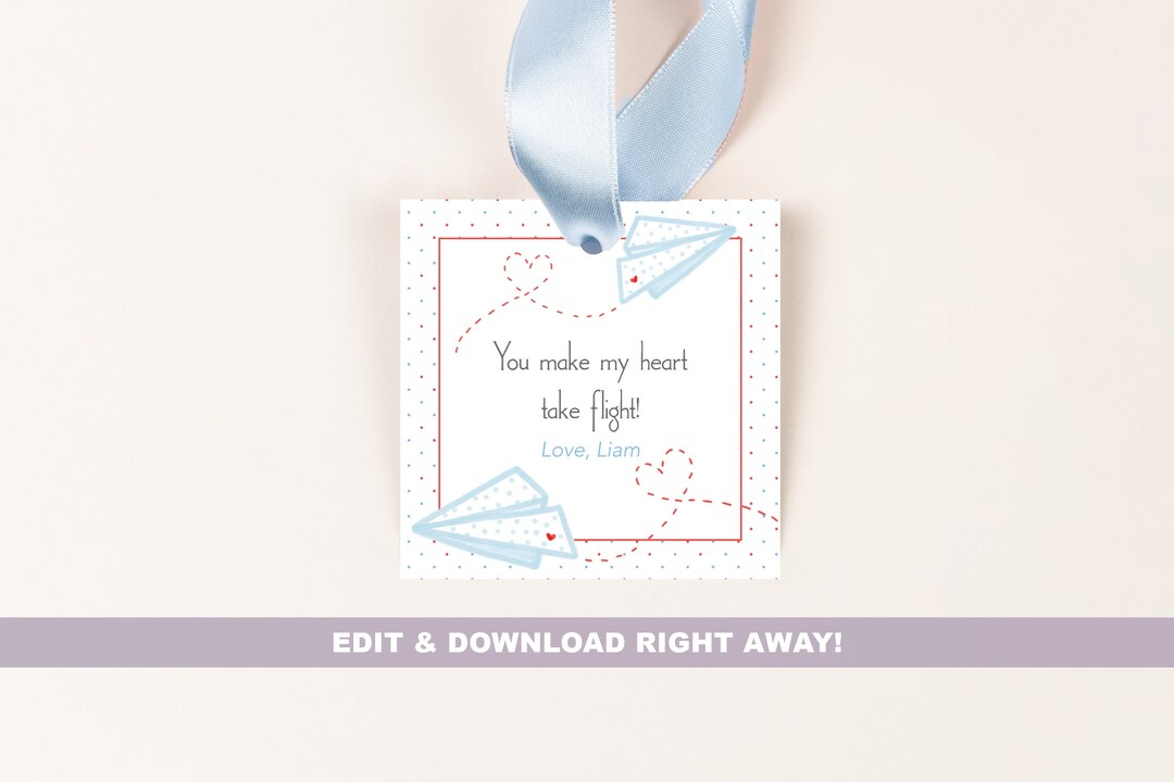 Printable Valentine Favor Tag | Digital Template | You Make My Heart ...