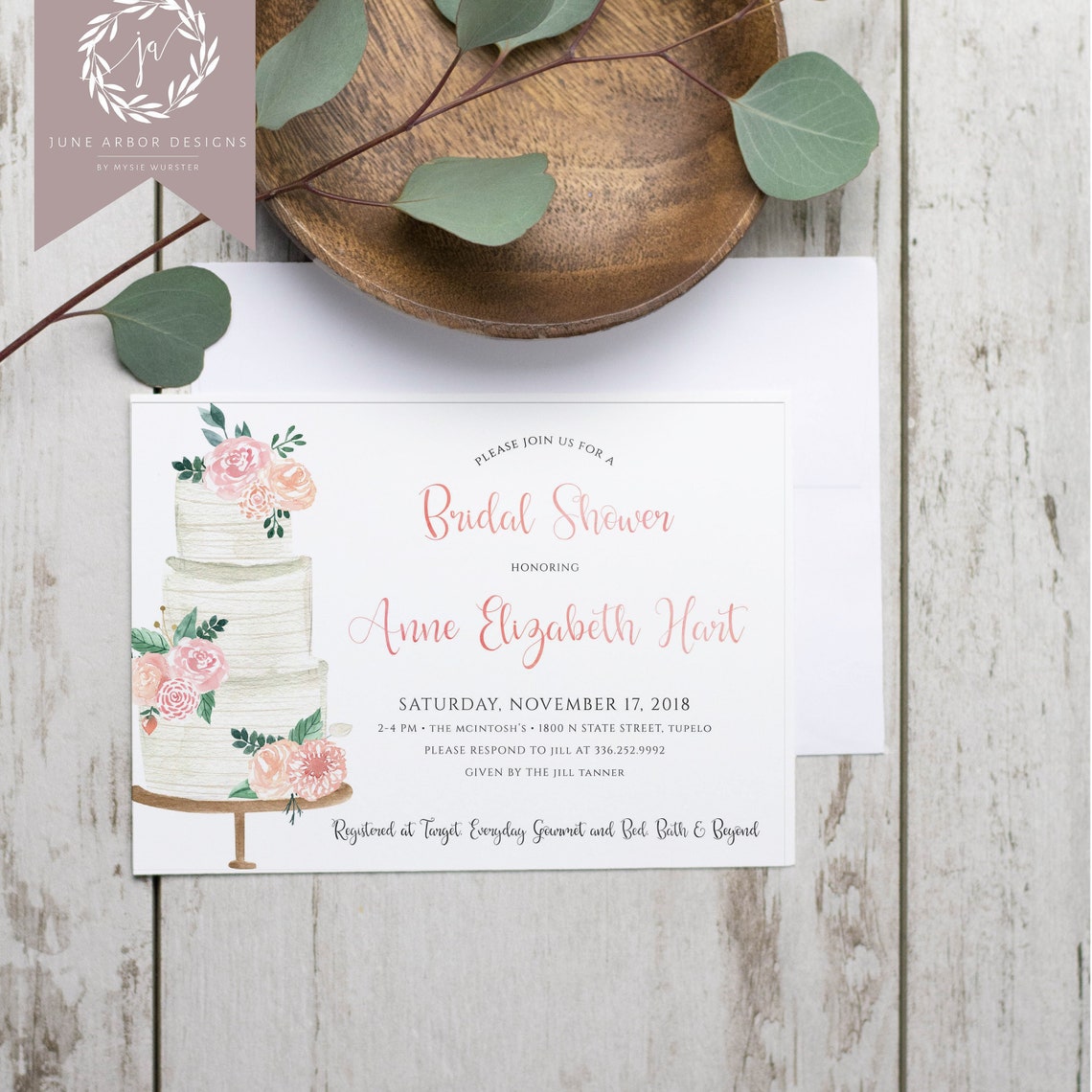Bridal Shower Invitation Printable Shower Invitation or - Etsy