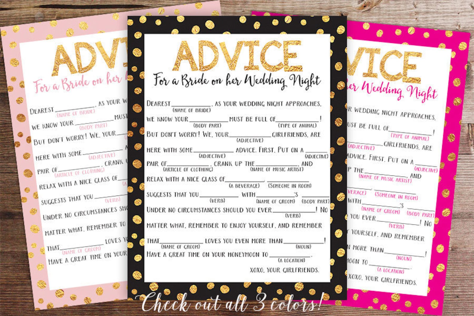 Dirty Mad Libs: Bachelorette Party Advice Game (printable) - Etsy
