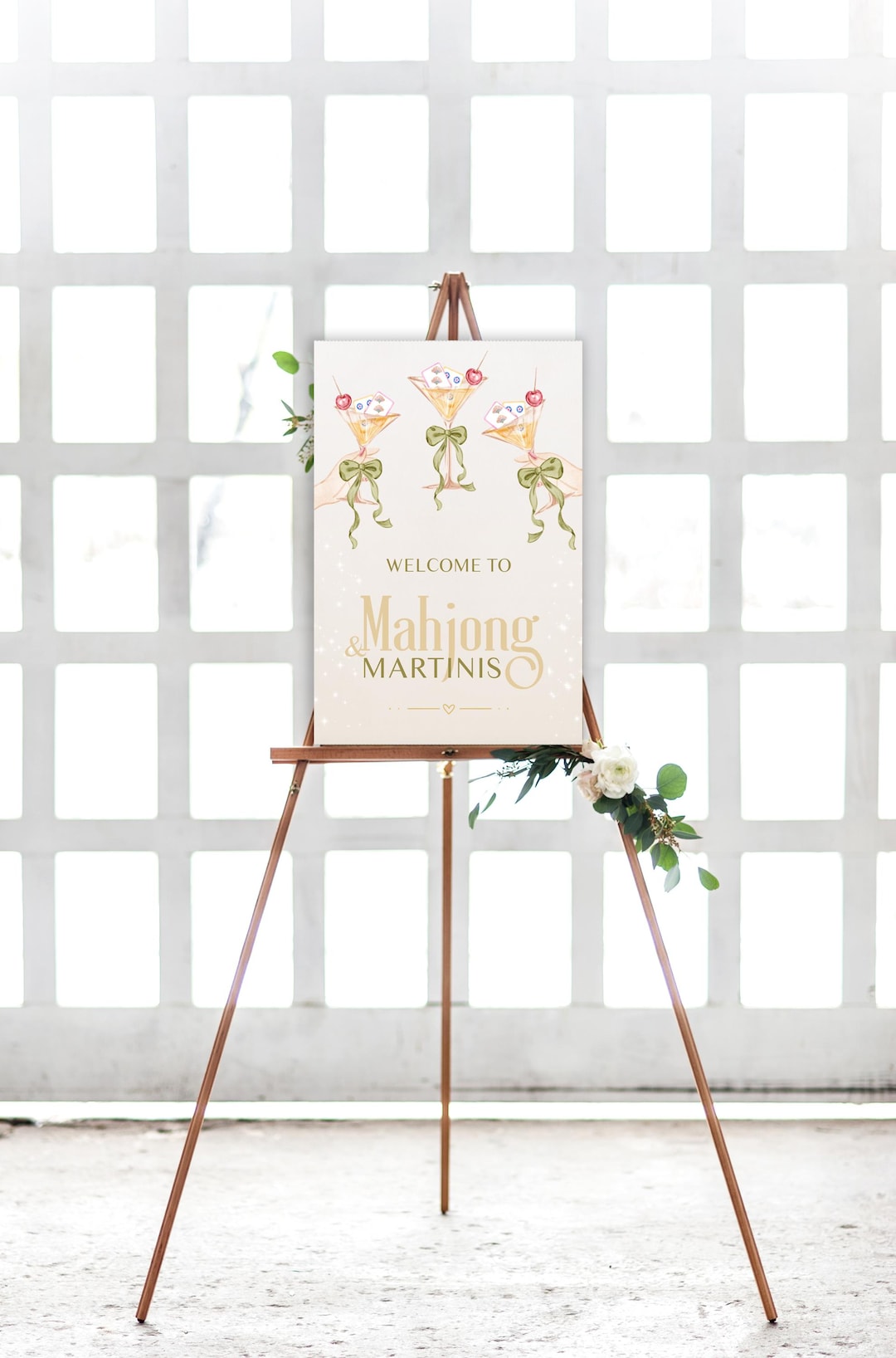 Editable Mahjong Welcome Sign 24x36" Banner for Easel - Etsy