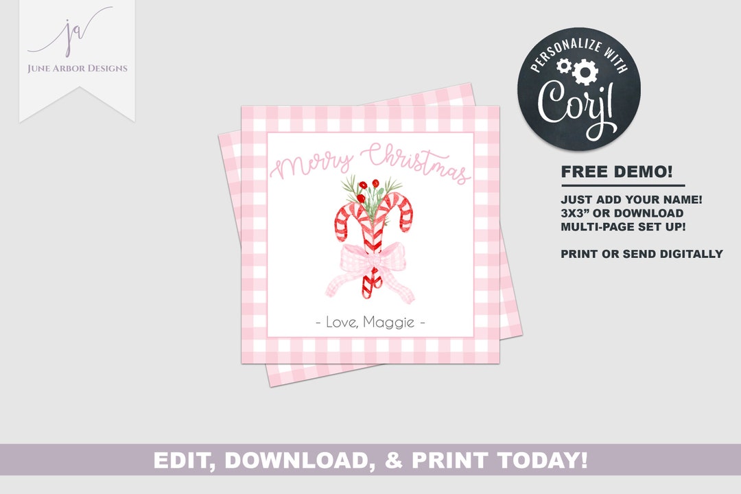 Printable Christmas Christmas Gift Tag for Girls | Favor Tag for ...