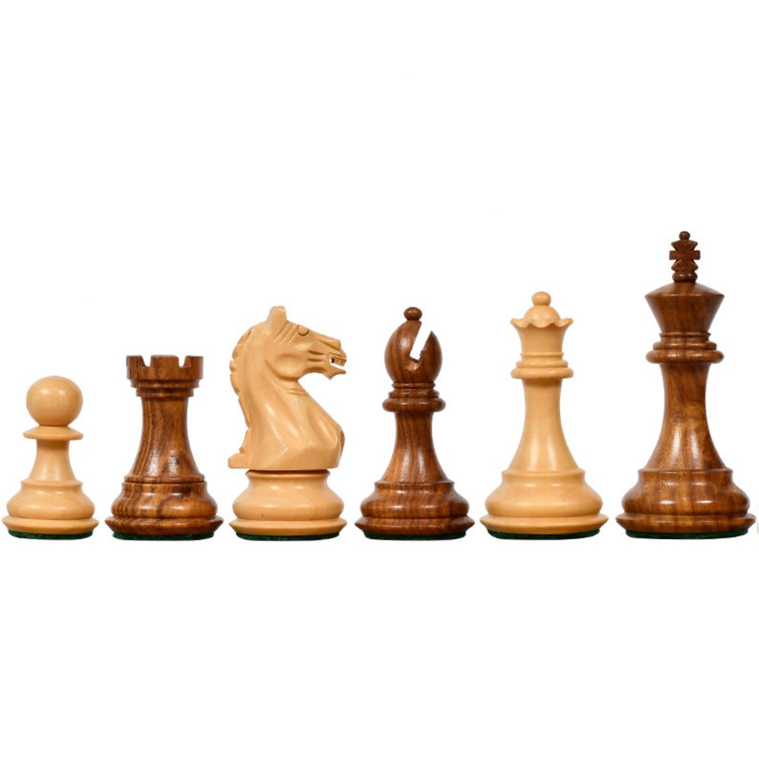 The Fierce Knight Staunton Wooden Chess Pieces in Sheesham - Etsy