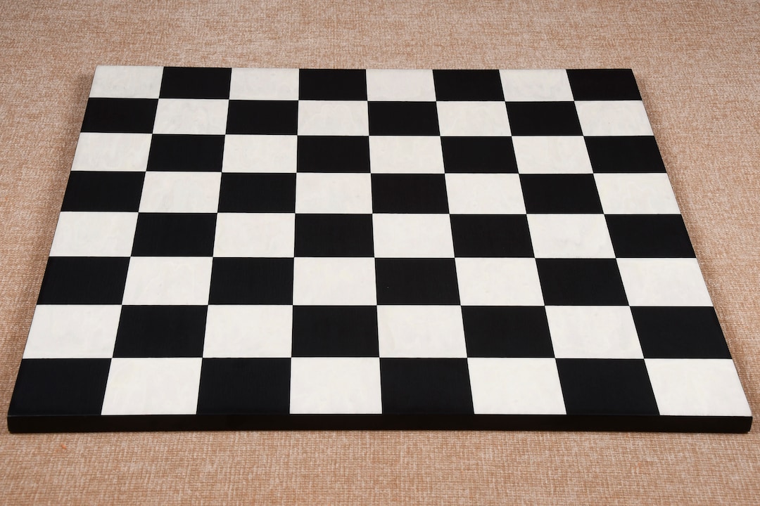 Borderless Chess Board Minimalist Wooden Deluxe Black Anigre Maple ...