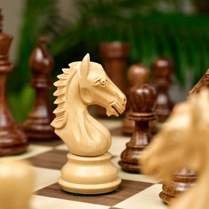 4.1'' Derby Knight Staunton Chess Set Chess Pieces Only Weighted Chess ...