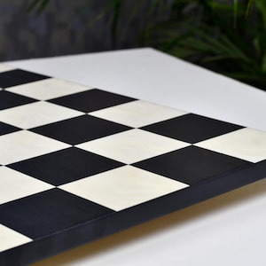 Borderless Chess Board Minimalist Wooden Deluxe Black Anigre Maple ...
