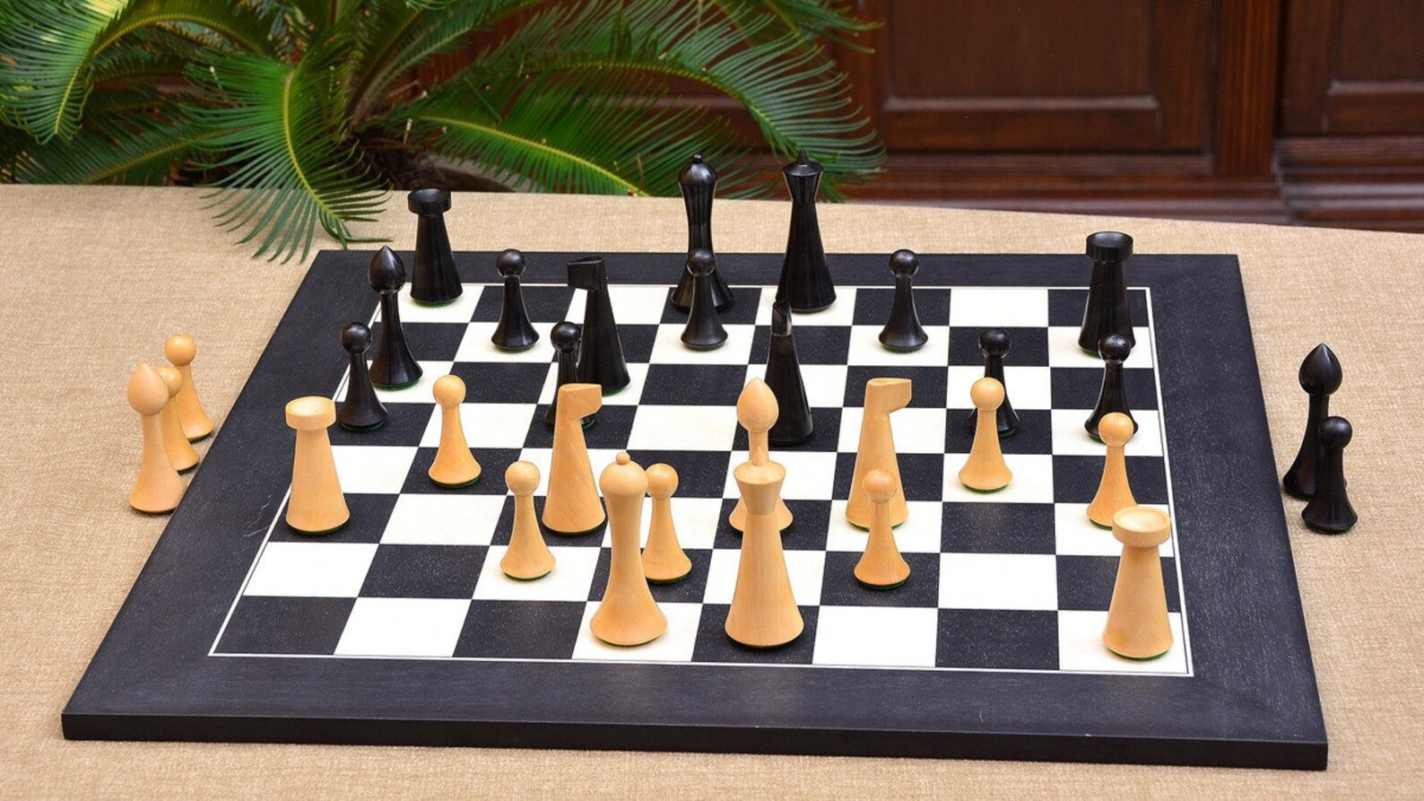 Juego de Ajedrez Minimalista Hermann Ohme Piezas Reproducidas - Etsy España