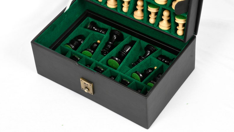 Chess Set Storage Box With Double Tray Fixed Slots for 4 - Etsy