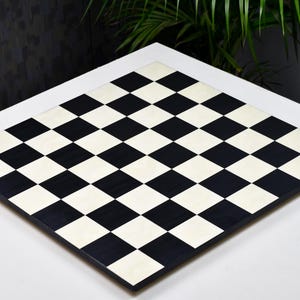 Borderless Chess Board Minimalist Wooden Deluxe Black Anigre Maple ...