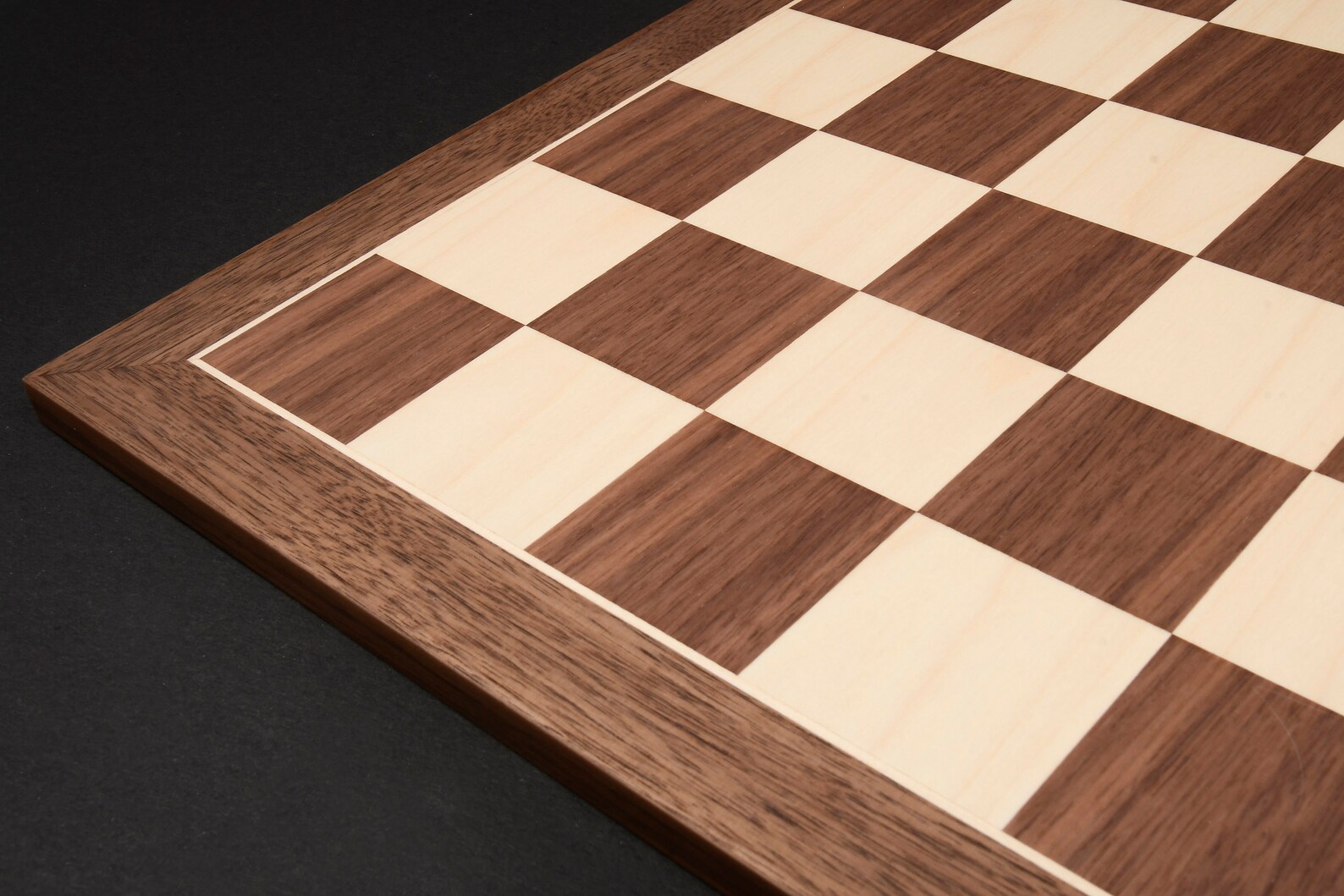 Wooden Chess Board Standard Walnut Maple Matte Finish 21 | Etsy