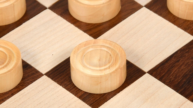 Wooden Checkers / Draught Set in Sheesham & Box Wood 30mm - Etsy
