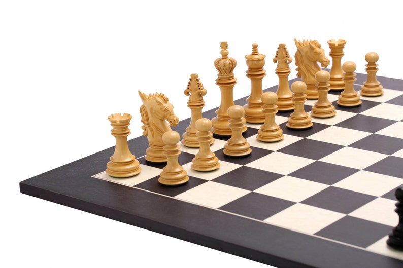 The Dragon Knight Series Chess Pieces Carved in Ebony / Box | Etsy